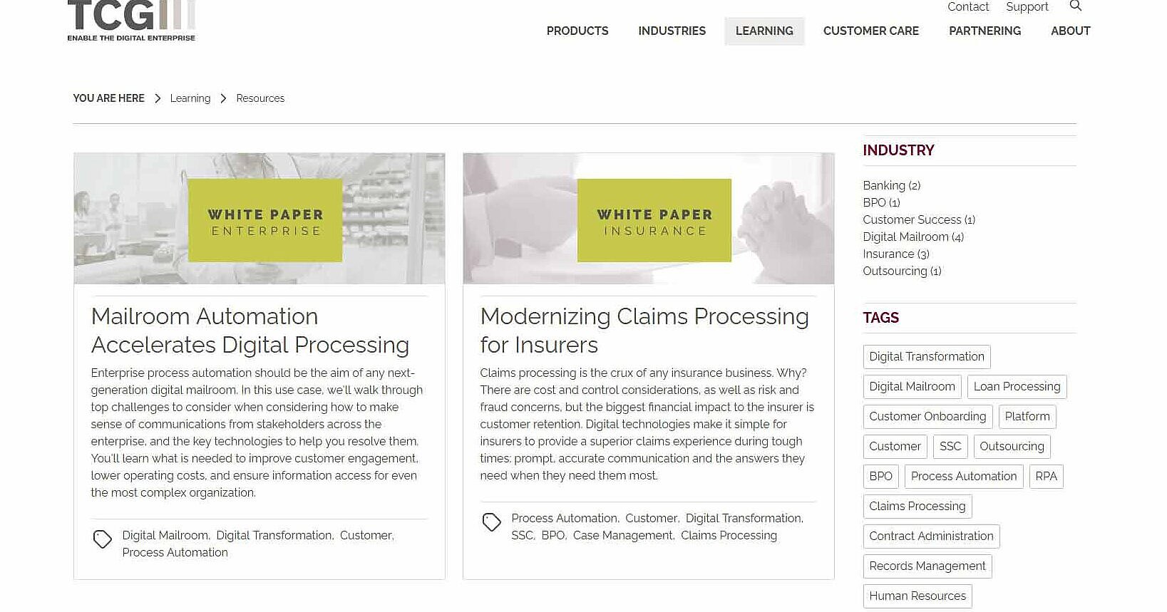 TCG Process: Explore Our Resource Library